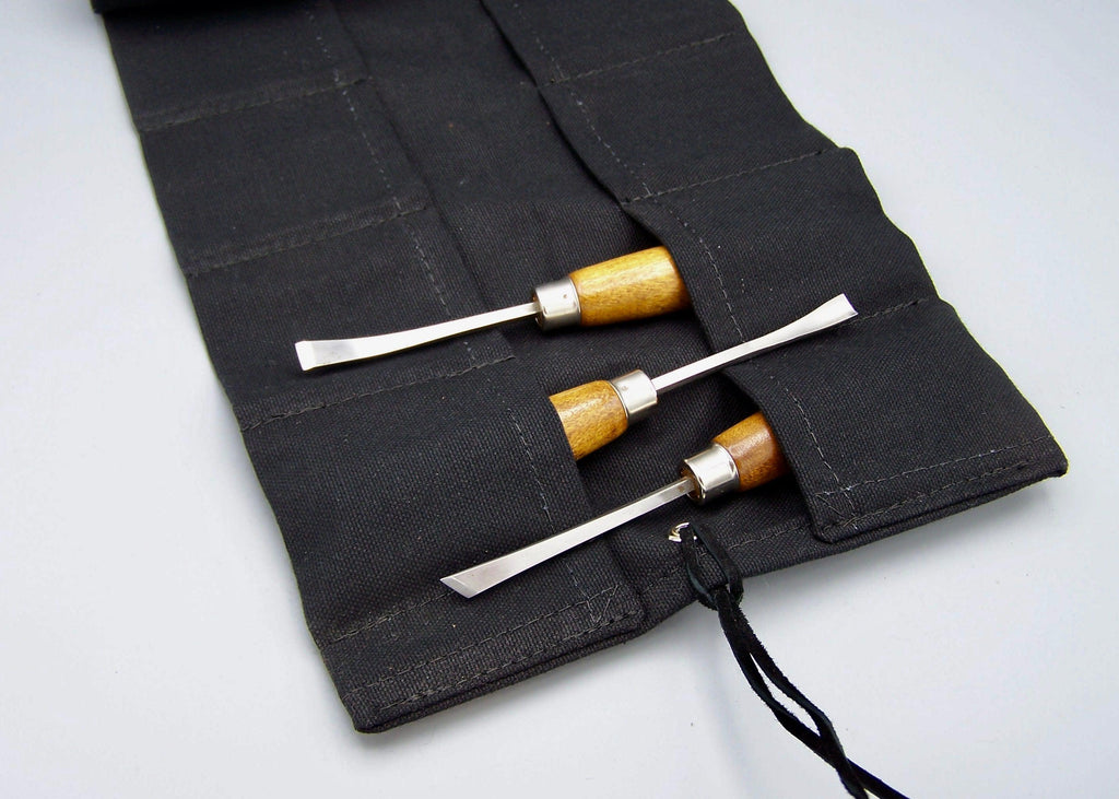 16 Pocket Heavy Duty 15 oz. Canvas Tool Rolls, 12" Wide – H bar N Craftworks